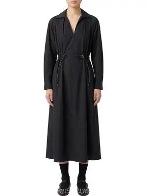Max Mara Cotton Chemisier Dress - Black