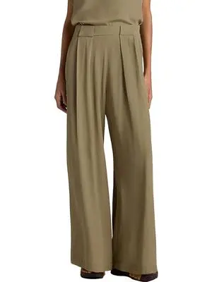 Momoni Wide Leg Palazzo Trousers - Green