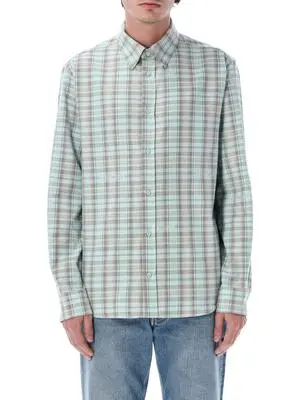 Off-White Tartan Cotton Shirt - Green