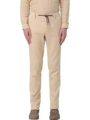 MASON'S Linen And Cotton Blend Drawstring Trousers - Beige