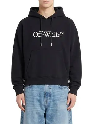 Off-White Cotton Hoodie - Black