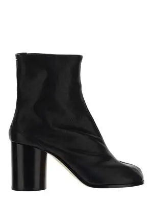 MAISON MARGIELA Tabi Leather Ankle Boots - Black