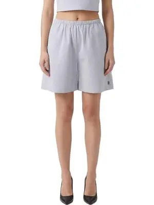 BY MALENE BIRGER Striped Organic Cotton Shorts - Black