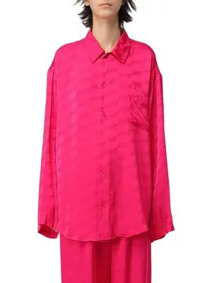 Balenciaga Logo Print Shirt - Fuchsia