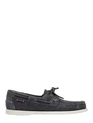 SEBAGO Suede Loafers With Tie Fastening - Blue