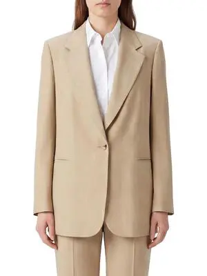 GRIFONI Single Breasted Blazer - Beige