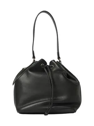 SKYTOS Camilla Pebbled Leather Bucket Bag - Black