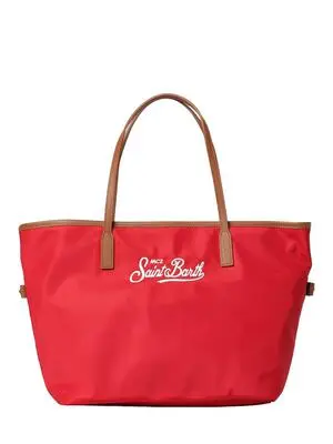 MC2 SAINT BARTH Nylon Shoulder Bag With Logo Red