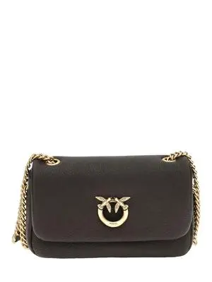 Pinko Shoulder Bag With Gold Tone Chain Strap - Leather