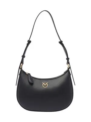 Pinko Pinko Love Bag Half Moon Simply Smooth Calf Leather Shoulder Bag Black