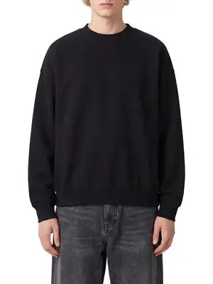 Fear Of God Cotton-blend Crewneck Sweatshirt With Slogan Print - Black