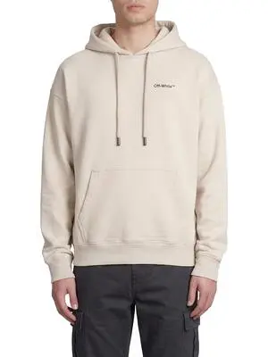Off-White Cotton Hoodie - Grey