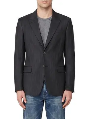 MAISON MARGIELA Virgin Wool And Cotton Single-breasted Blazer - Black