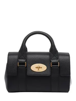Mulberry Mini Bayswater Top Handle Bag In Full-grain Leather - Black