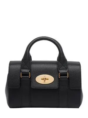 Mulberry Mini Bayswater Top Handle Bag In Full-grain Leather - Black