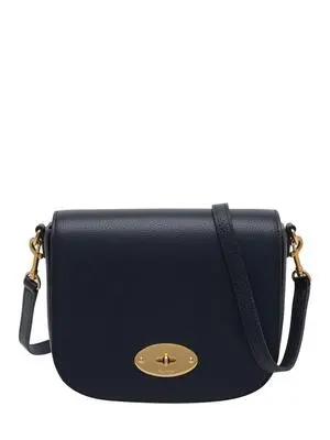 Mulberry Mulberry Mini Bayswater Top Handle Bag In Full-Grain Leather Blue