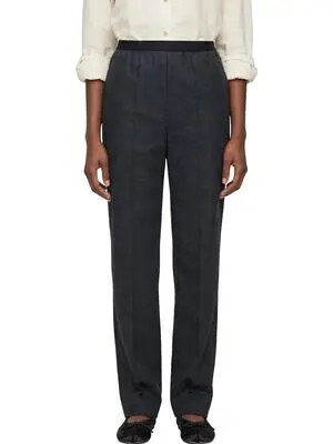 MAISON MARGIELA Slim Fit Virgin Wool Trousers - Grey