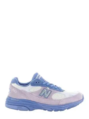 NEW BALANCE Made In Usa 993" Patterned Suede And Mesh Sneakers - Multicolor