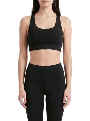PLEIN SPORT Cropped Sports Top - Black