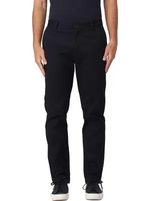 Armani Exchange Slim Fit Stretch Cotton Chino Pants With American Pockets - Navy