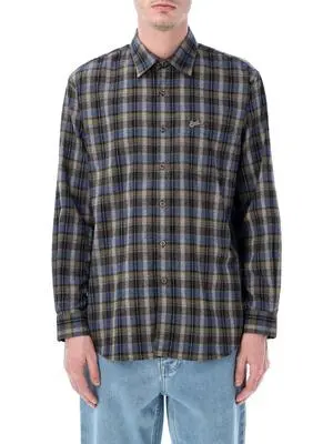 ERL Check Cotton Blend Shirt - Grey