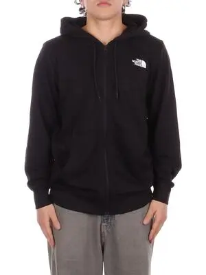The North Face Cotton Zip Hoodie With Logo - Black