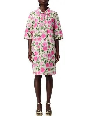 Liu Jo Cotton Poplin Floral Print Mini Shirt Dress - Fa01