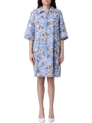 Liu Jo Cotton Poplin Floral Print Mini Shirt Dress - Multicolor