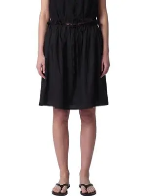 DUNST A-line Mini Skirt With Drawstring Waist - Black