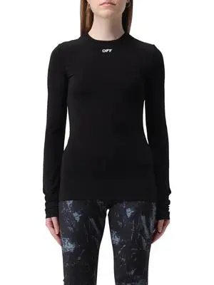 Off-White Technical Stretch Fabric Long Sleeve Top - Black