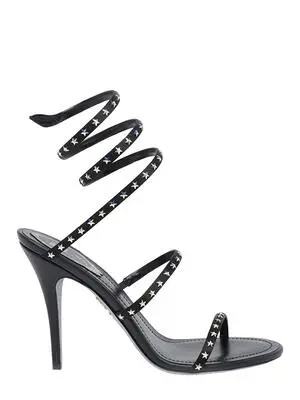 Rene Caovilla Star Embellished Stiletto Sandals - Black