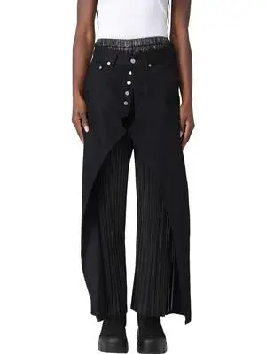 Junya Watanabe Pleated Overlay Trousers - Black