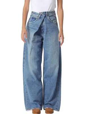 AGOLDE High Rise Wide Leg Jeans - Blue
