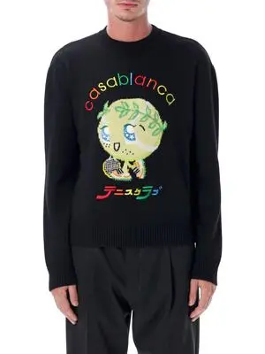 Casablanca Embroidered Crew Neck Jumper - Fa01