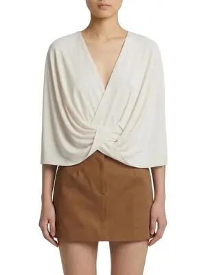 Alaïa Viscose Bodysuit Blouse - Cream