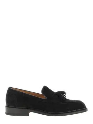 TRICKER'S Tricker's Suede Calfskin Tassel Loafers Black