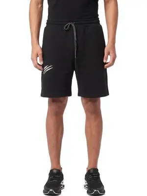 PLEIN SPORT Technical Stretch Fabric Jogging Shorts - Black