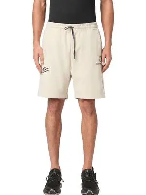 PLEIN SPORT Technical Stretch Fabric Jogging Shorts - Grey