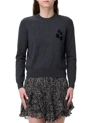 Isabel Marant Étoile Crewneck Pullover In Cotton And Wool Blend - Charcoal