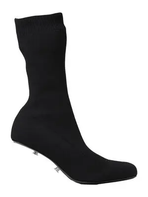 Alexander McQueen Sock Boots With Sculptural Heel - Black