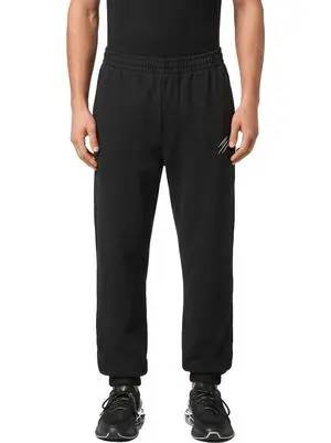 PLEIN SPORT Technical Fabric Jogging Trousers - Black