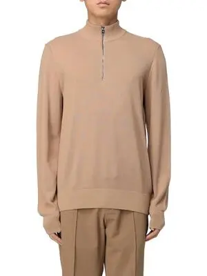 BOSS Quarter Zip Jumper - Beige