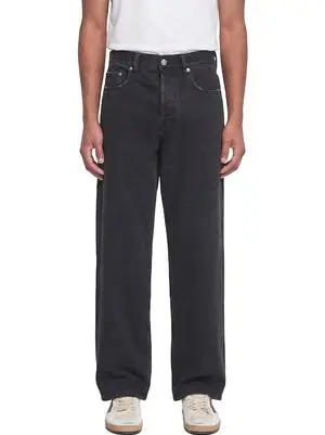 GOLDEN GOOSE Skate Straight Fit Mid-rise Jeans In Cotton Denim - Black