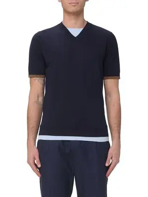 PAOLO PECORA Cotton Knit Sweater - Blue