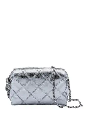 Tory Burch Leather Shoulder Bag - Silver