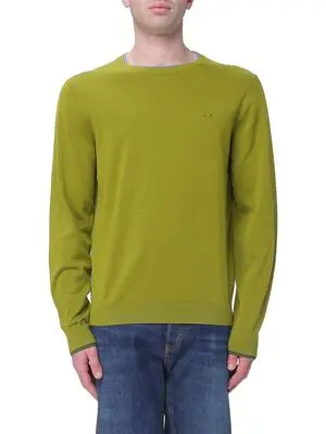 SUN 68 Crew Neck Cotton Pullover - Olive