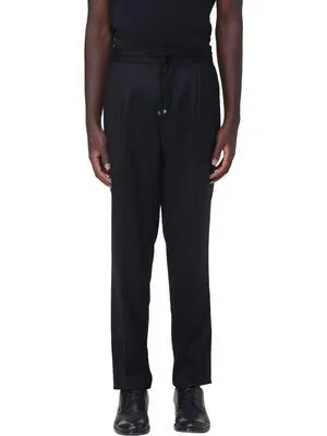 Brunello Cucinelli Straight-leg Wool Pants With Drawstring Waist - Black