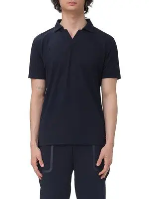 Peuterey Cotton And Silk Blend Polo - Blue