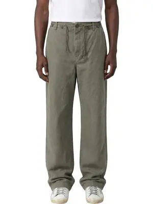 GOLDEN GOOSE Wide Leg Cotton Denim Jeans - Olive
