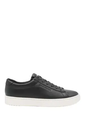 EMPORIO ARMANI Emporio Armani Smooth Leather Lace-Up Sneakers